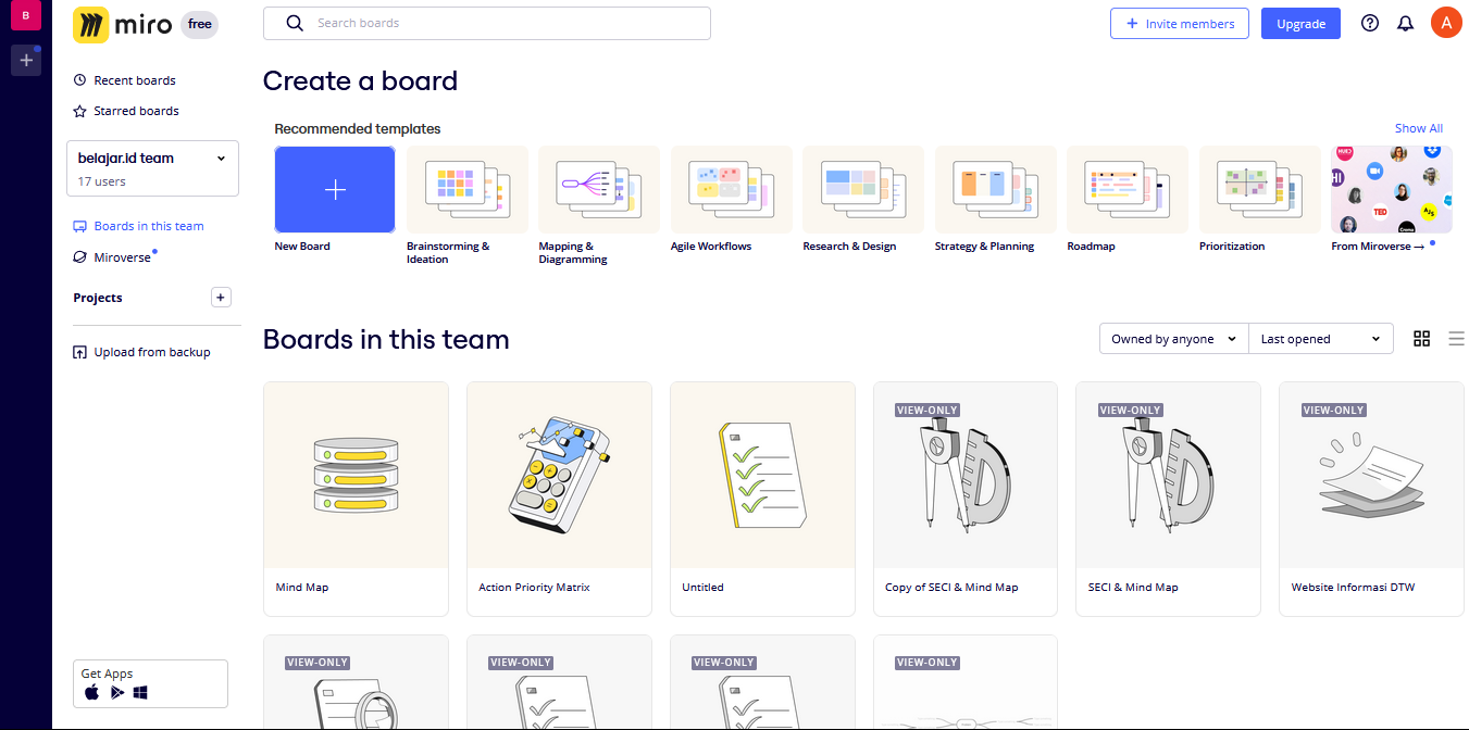 Miro free plan features: collaboration and design tools